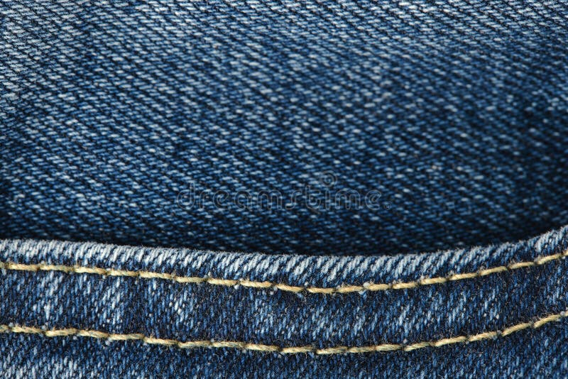 Seams on Jeans Close-up. Stitching on Denim. Close Up of Blue Jeans ...