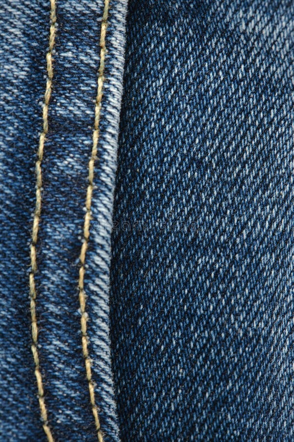 Seams on Jeans Close-up. Stitching on Denim. Close Up of Blue Jeans ...