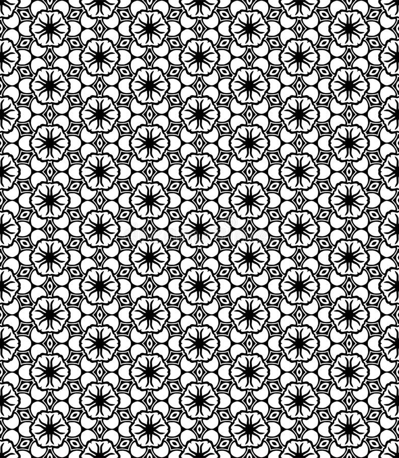 Seamless Pattern Black and White Stock Vector - Illustration of ...