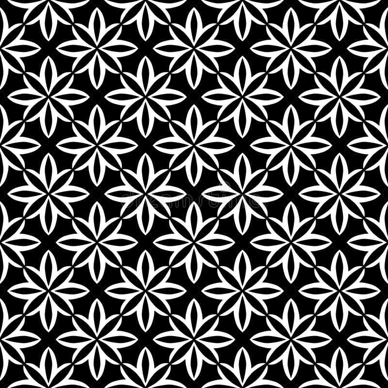 Seamless Pattern Black and White Stock Vector - Illustration of ...