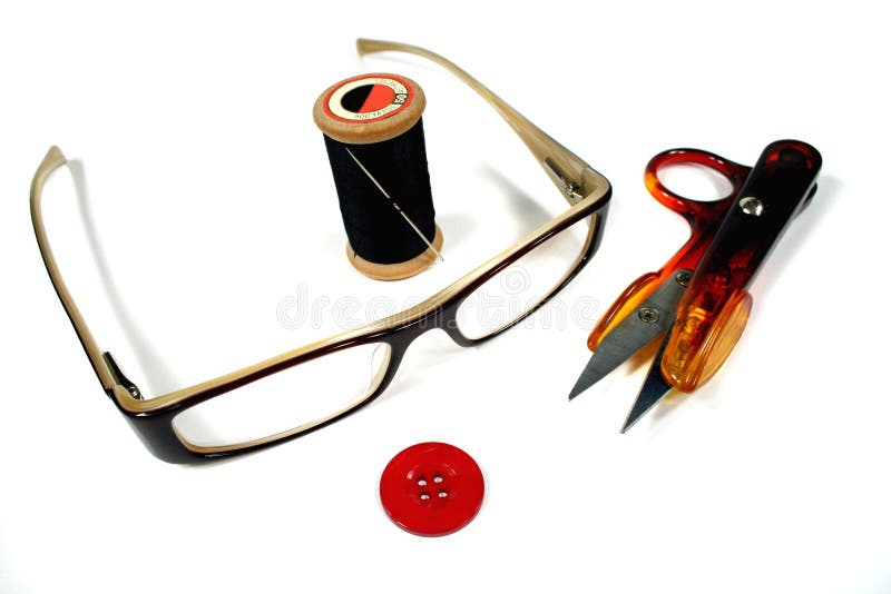 Seamstress Tools stock image. Image of buttons, reel, designer - 1856513