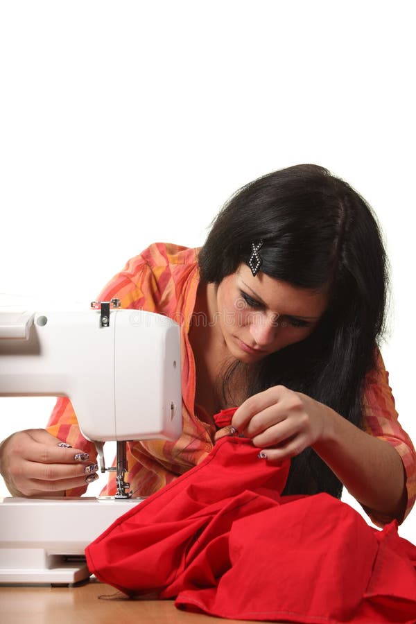 Seamstress Work on the Sewing-machine Stock Photo - Image of equipment ...