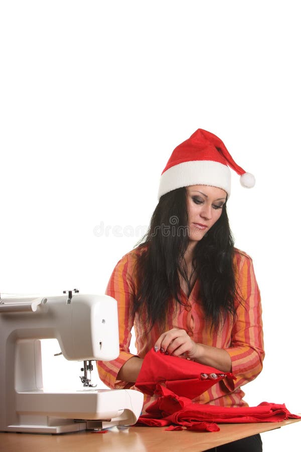 Seamstress Work on the Sewing-machine Stock Image - Image of hobbies ...