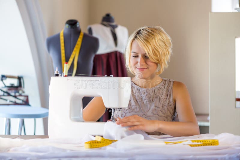 Seamstress at work stock image. Image of adult, designing - 44322983