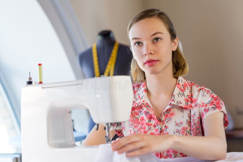 Seamstress at work stock photo. Image of casual, needlewoman - 44362968