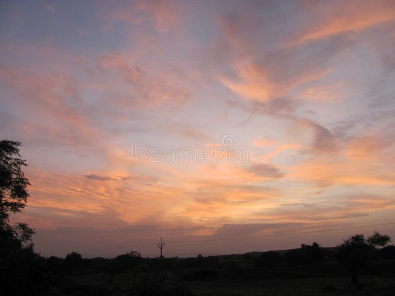 Seanry stock photo. Image of village, natures, clouds - 87540830