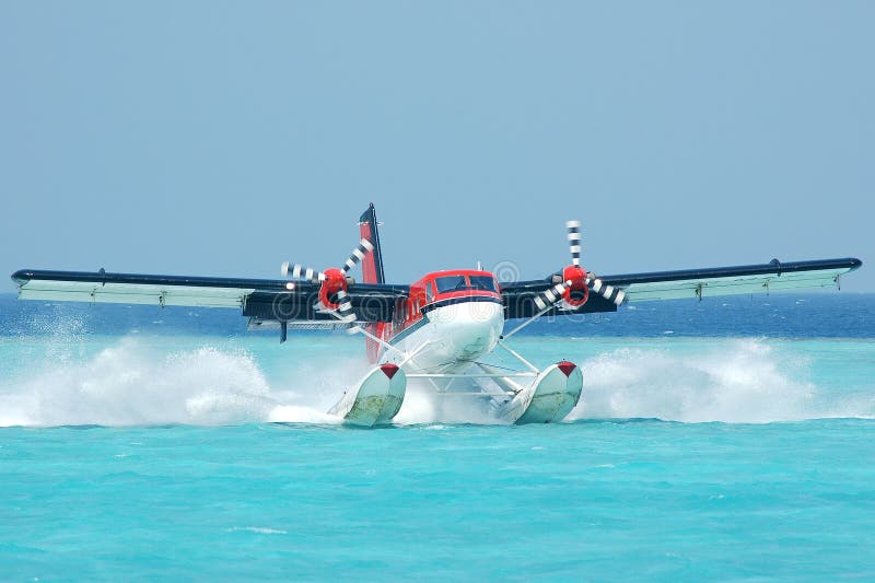 Seaplane stock photo. Image of ocean, floats, water, seaplane - 15894476