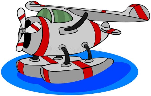 Seaplane stock illustration. Illustration of cartoon - 25576690