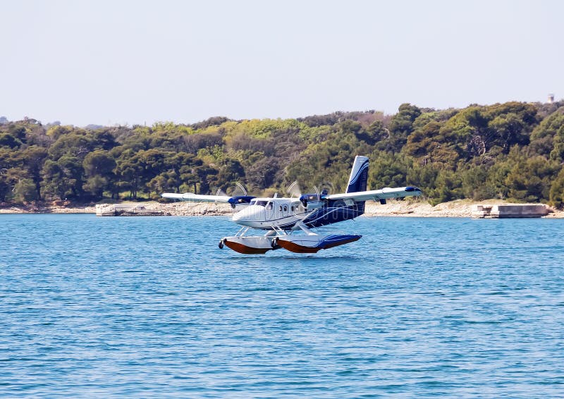 Seaplane landing, stock image. Image of beautiful, horizon - 17537755
