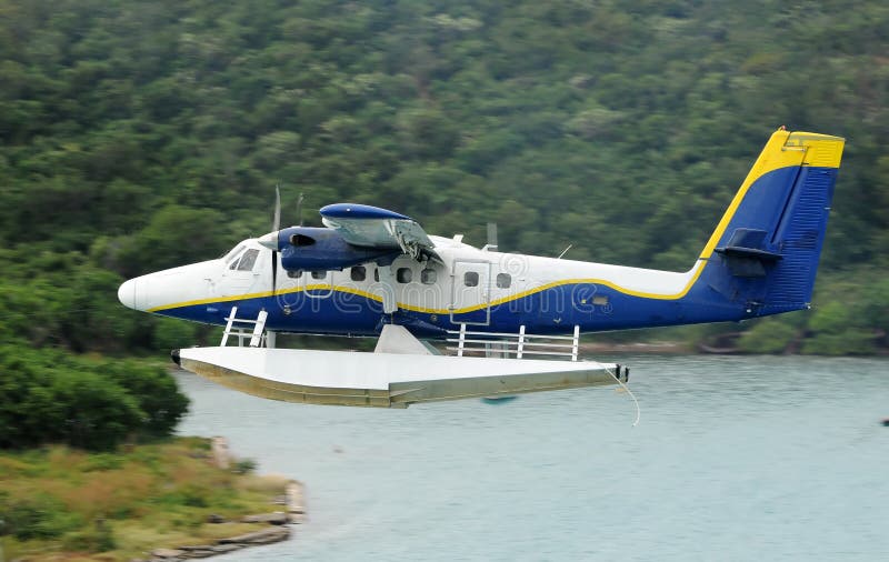 Seaplane taking off stock image. Image of aircraft, travel - 19239031