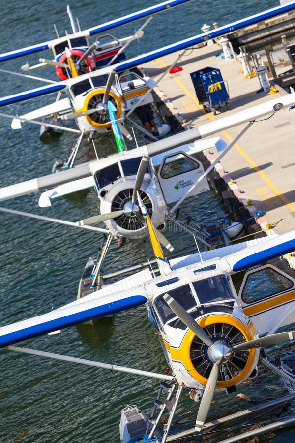Seaplanes Moored in Shallow Water at Lake Weir Florida USA Editorial ...