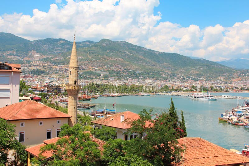 Seaport, Alanya, Turkey stock image. Image of carvel - 131824559