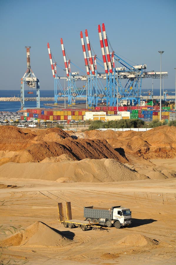 Seaport of Ashdod. Israel. stock photo. Image of huge - 17303984