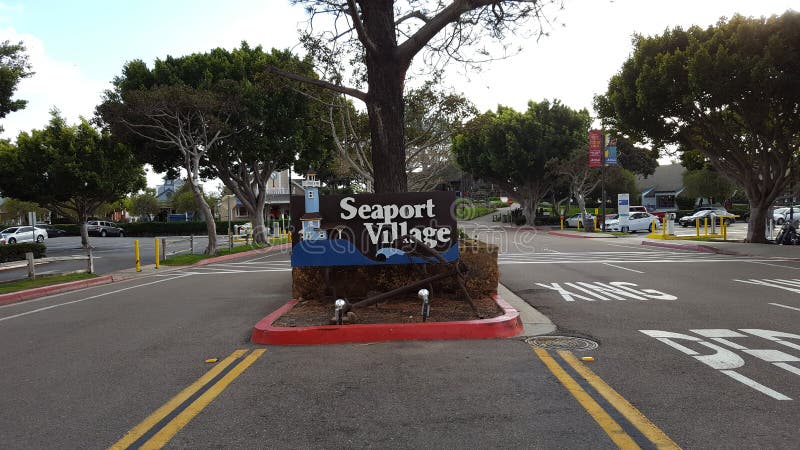 Seaport Village in San Diego Editorial Stock Photo - Image of shops ...