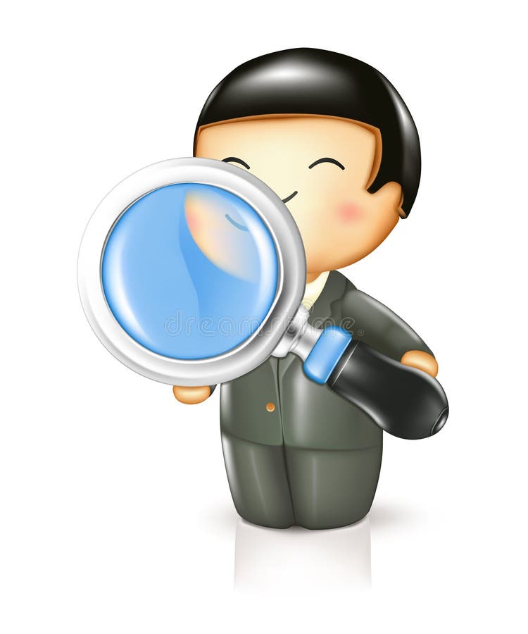 Magnify people stock illustration. Illustration of diversity - 360029