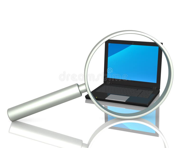 Search stock illustration. Illustration of desktop, magnifying - 13524491
