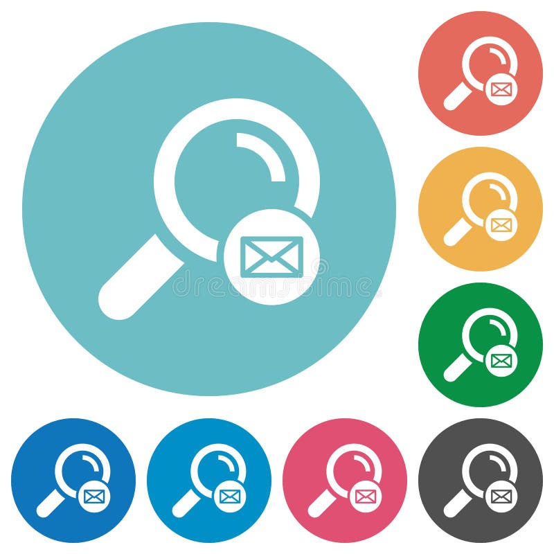 Search Address Flat Round Icons Stock Vector - Illustration of search, information: 192614600