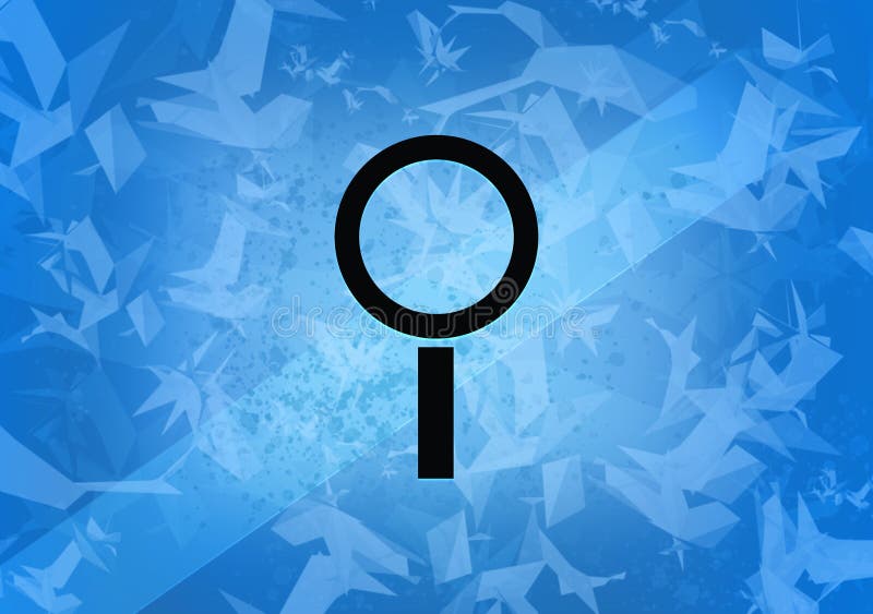 Search Aesthetic Abstract Icon on Blue Background Stock Illustration ...