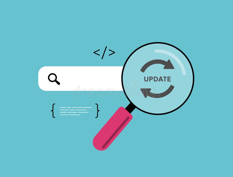 Update Concept. Programmer Upgrading Operation System of Computer. Vector Illustration. Flat ...