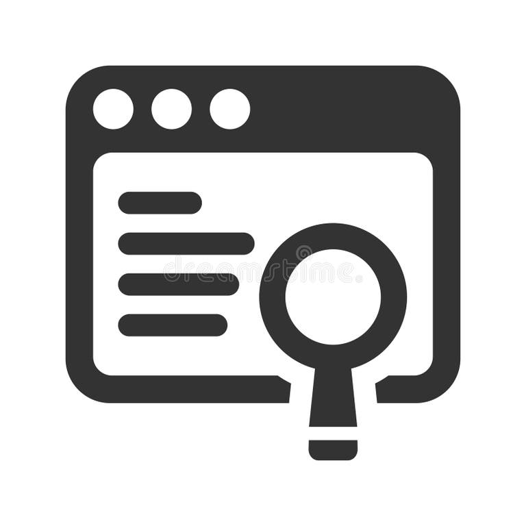 Search Analysis Icon stock vector. Illustration of vector - 328881448