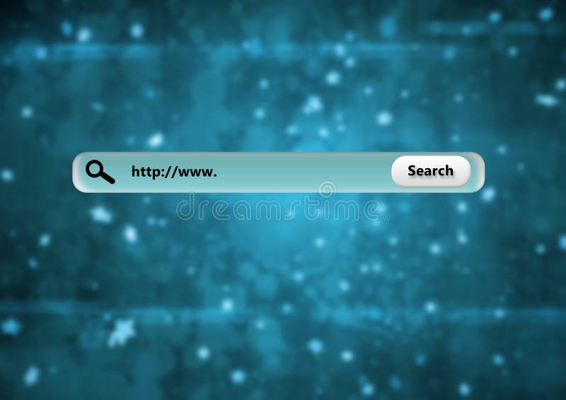 Search Bar with Blue Bokeh Lights Background Stock Illustration ...