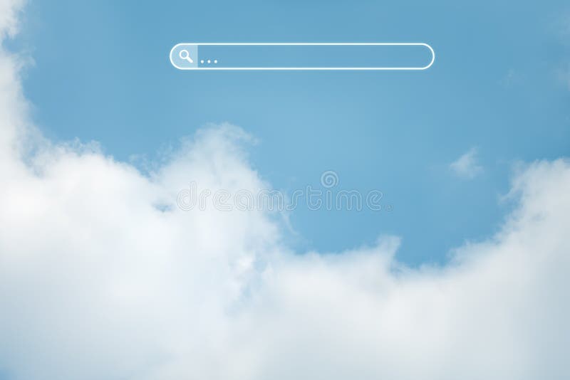 Search Bar with Blue Cloudy Sky on Background Stock Photo - Image of ...