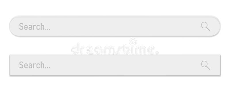 Search Bar, Search Boxes Link Icon on Transparent Background Stock ...