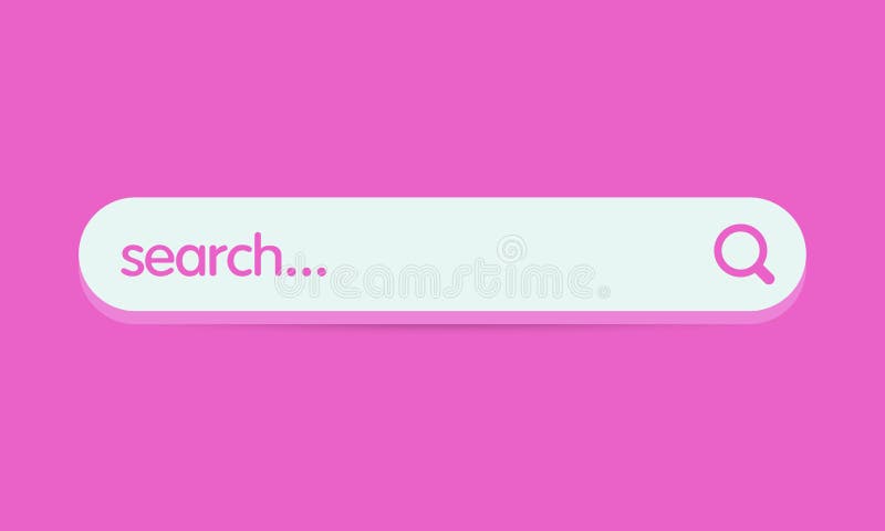Search Bar, Search Boxes with Shadow on Pink Background. Internet ...