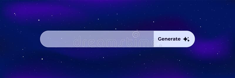 Search Bar with Circular Button Icon for Input on a Night Sky ...