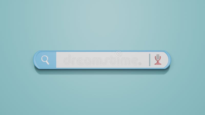 Search Bar Design Element. Blue Color Search Bar for UI Stock ...