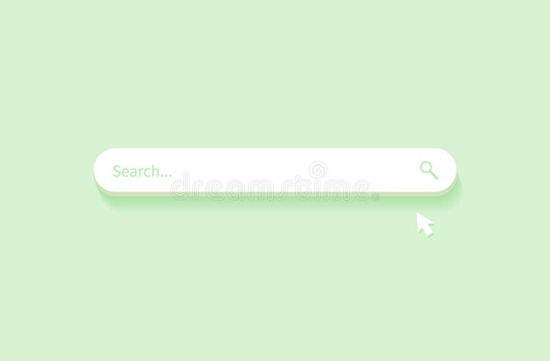 Search Bar Design Element. Search Bar for UI. Green Background. Vector ...