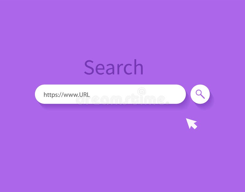 Search Bar Design Element. Search Bar for UI. Purple Background. Vector ...