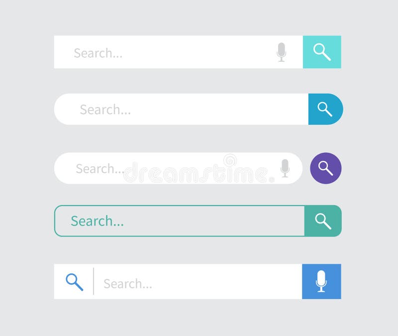 Search Bar Design Element. Search Bar for Website and UI, Mobile Apps ...