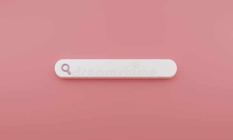 Search Bar Design Elements 3d Rendering on Pink Background, Search Bars ...