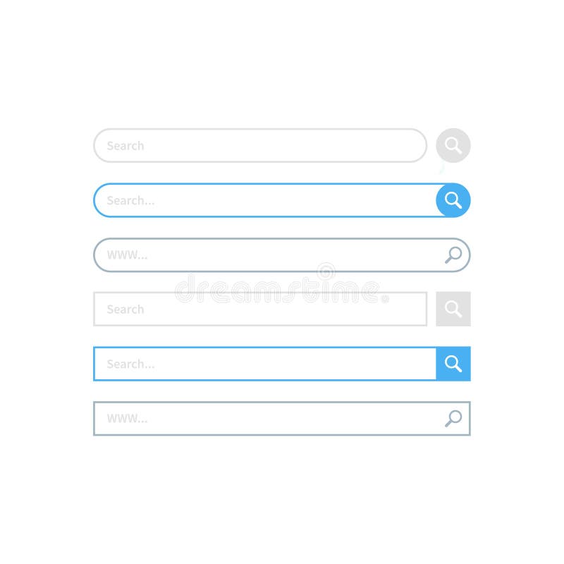 Search Bar Design, Set of Search Boxes Ui - Ux Design and Web Site ...