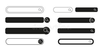 Search Bar Finder, Modern Frame Text Box, Form with Magnifier ...