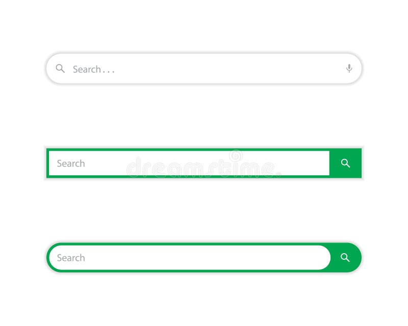 Search Bar in Flat Design. Website Searching Box Icon Vector Stock ...
