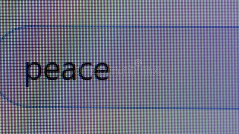 User Enters Text Query for Word Peace in Search Bar Form of Internet ... User Enters Text Query for Word Peace in Search Bar Form of Internet ...