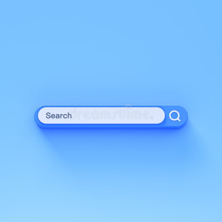 Search Bar Frame Template in Blue with Magnifier Icon or Search Boxes ...