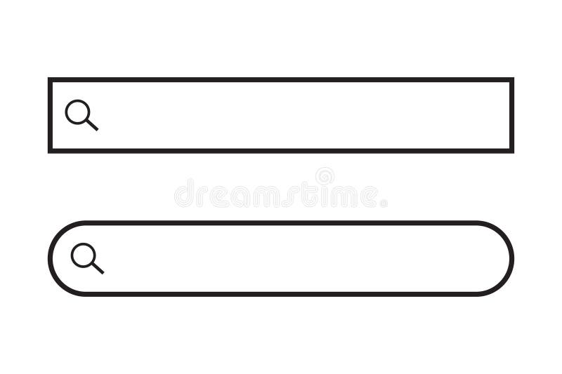 Search Bar Icon. Magnifying Glass Symbol. Web Input Field. Vector ...