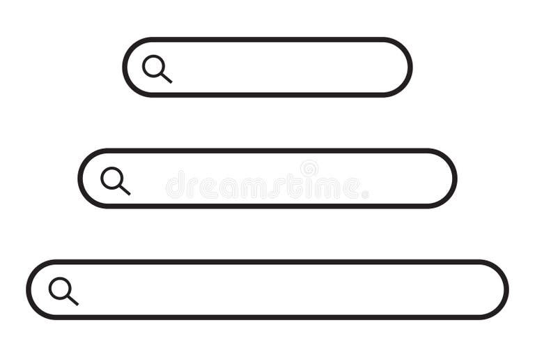 Search Bar Icon. Multiple Search Fields. Web Input Variations. Vector Illustration Stock Vector ...