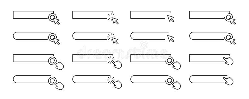 Search Bar Icon Set. Vector Illustration Stock Illustration ...
