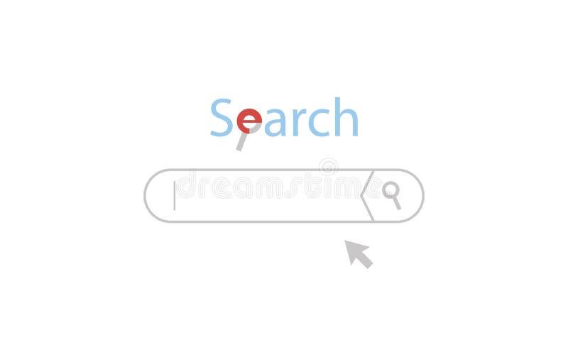 Search Bar Icon. Bar Site Icon. Website Element with Cursor in Flat ...