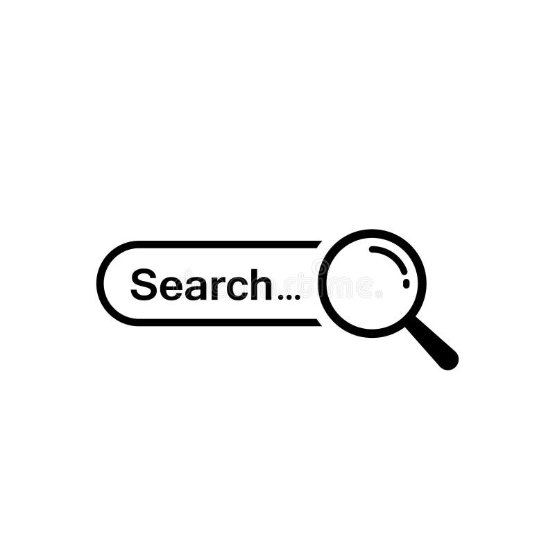 Search Bar Icon. Vector Isolated Search Symbol Stock Vector ...