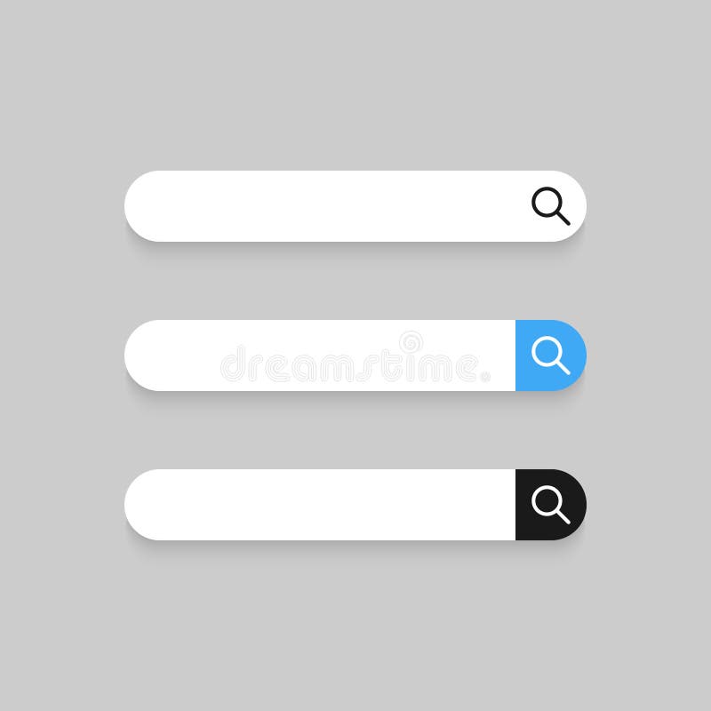 Search Bar Icons. Blank Search Bar Icon for Website. Empty Template ...