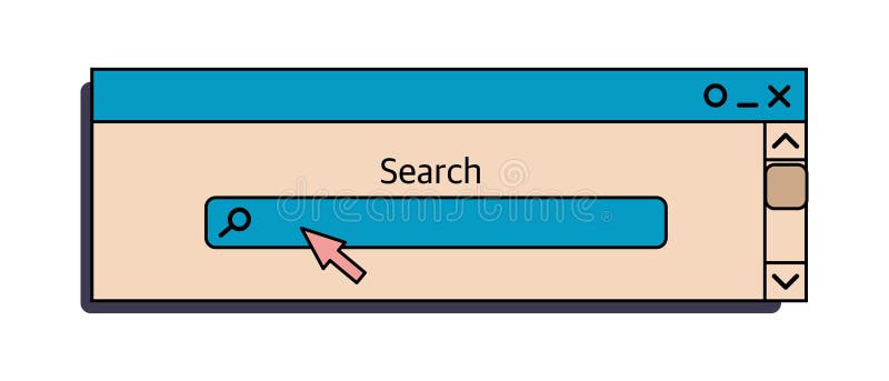 The Search Bar is an Interface Element of an Old Windows PC from the ...