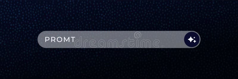 Search Bar Interface with Promt Text and Hexagon Symbol Stock ...