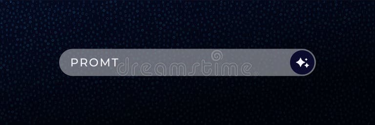Search Bar Interface with Promt Text and Hexagon Symbol Stock ...