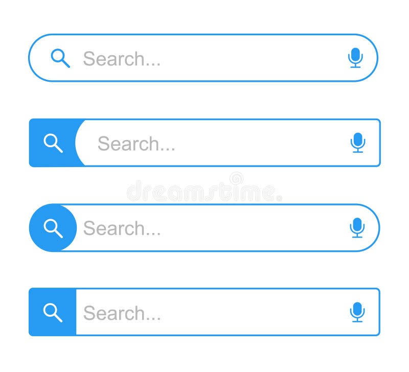Search Bar Line Collection for Web, Vector Design Stock Vector ...