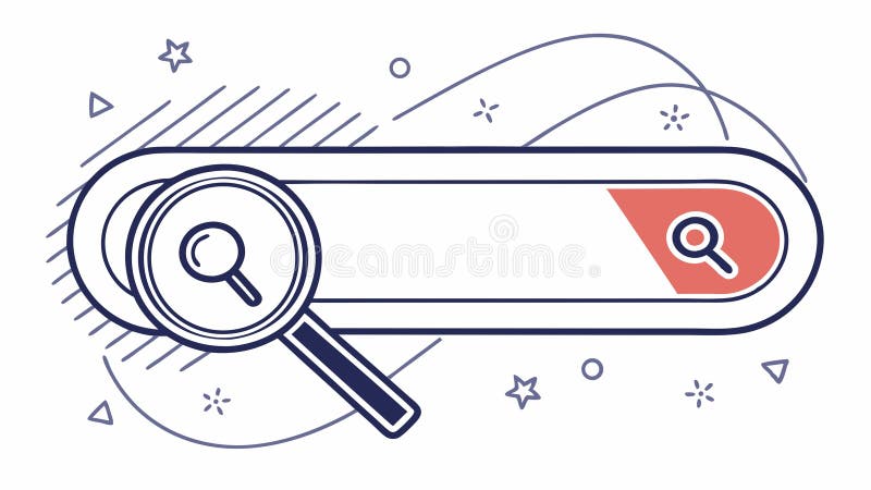 Search Bar Magnifying Glass Illustration Finding Information Online ...